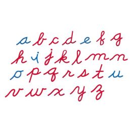 Small Movable Alphabet (Cursive, Mix Blue & Red)