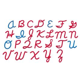 Small Movable Alphabet (Capital, Cursive, Mix Blue & Red))