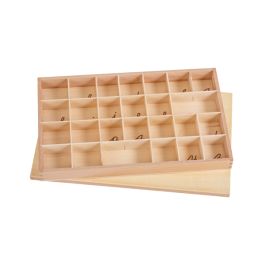 Small Movable Alphabet Box (Lower Case, Cursive) / Box Only